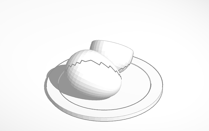 3d Design Яйце в розрізі Tinkercad