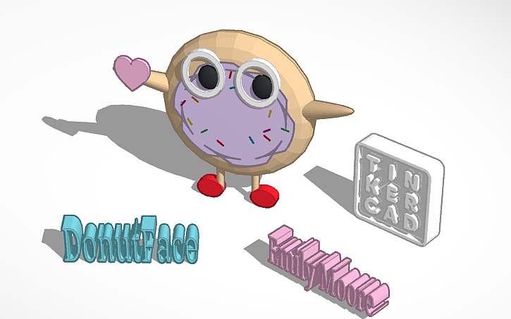 3D design Donutface - Tinkercad