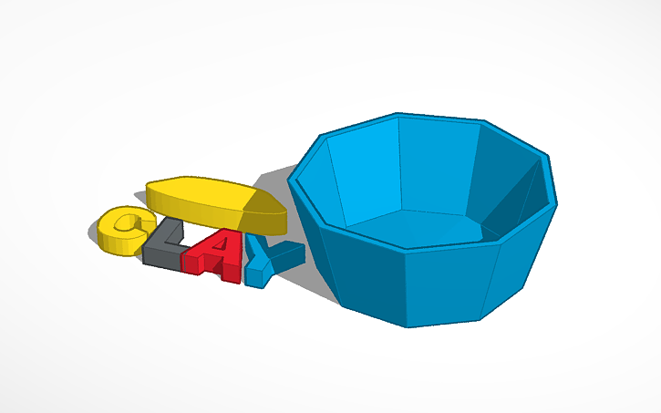 3D design Bioplastic clay bowl - Tinkercad