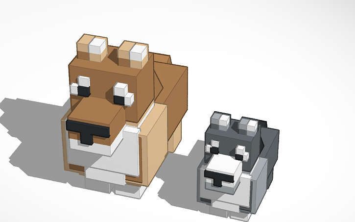 3D design cute dogs | Tinkercad