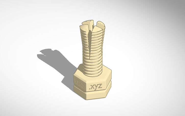 3D design Impossible 3D-printed bolt and nut - Tinkercad