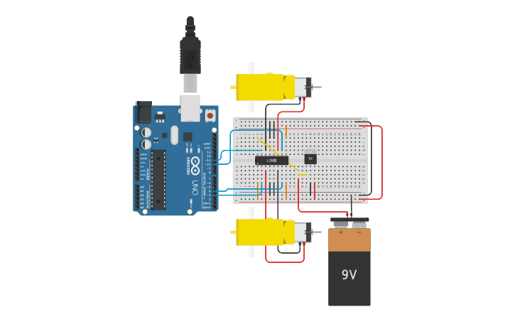 Circuit Design Carro De Motores Tinkercad