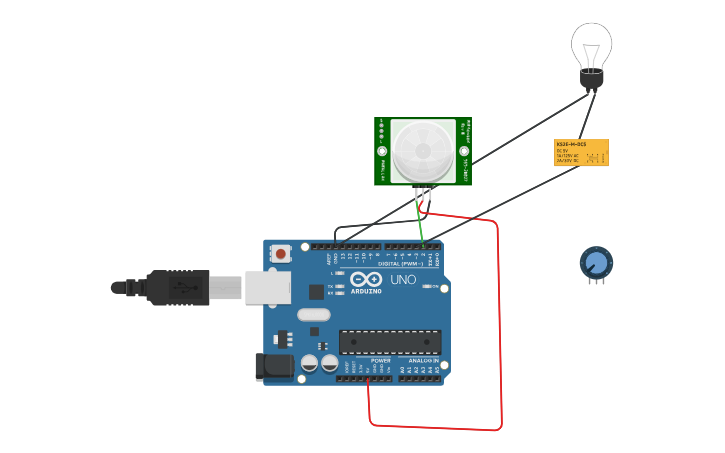 Circuit design Sensor Pir | Tinkercad