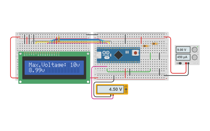 Circuit Design Voltmeter Tinkercad
