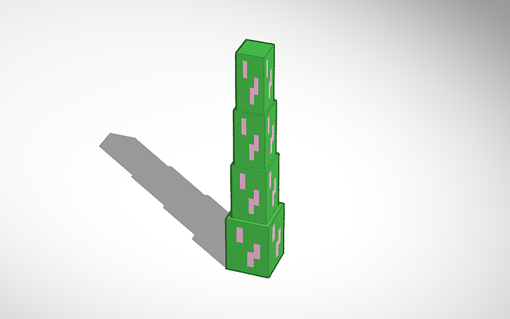 3D design Minecraft dungeons quick growing vine | Tinkercad