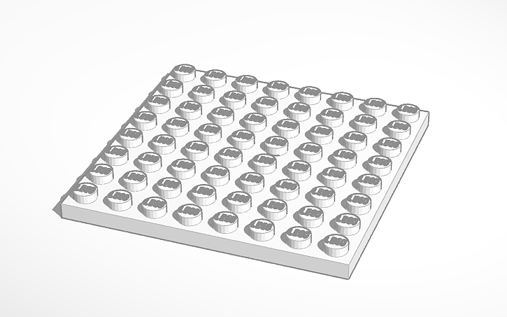3D design 8 x 8 Lego Plate - Tinkercad