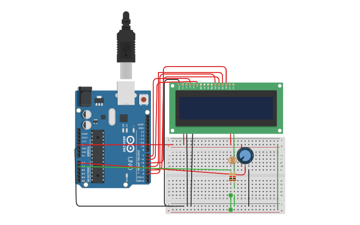 Circuit design ADC - Tinkercad