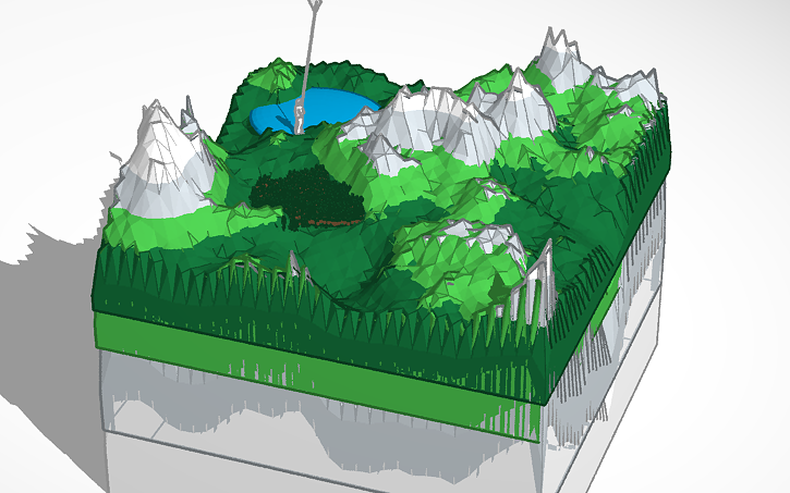 3D design Copy of Mountain - Tinkercad