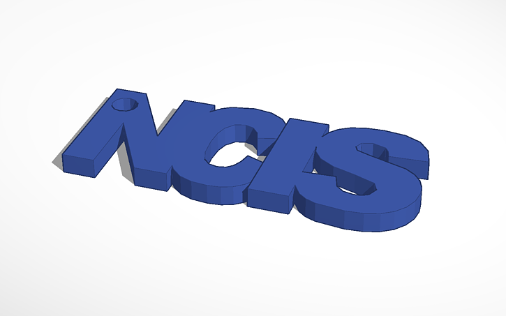 3D design Ncis keyring | Tinkercad