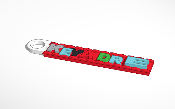 3D design key chain - Tinkercad