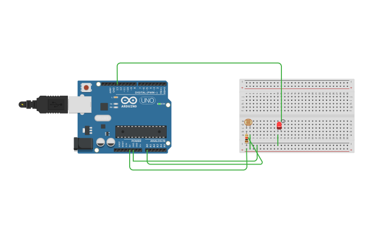 Circuit design Light Sensor | Tinkercad