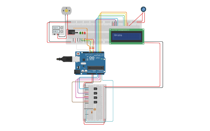 Circuit design Sistema de control de riego - Tinkercad