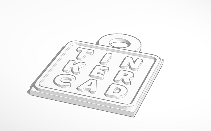 3D design Tinkercad Keychain - Tinkercad
