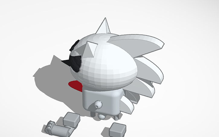 3D design Mecha sonic silver - Tinkercad