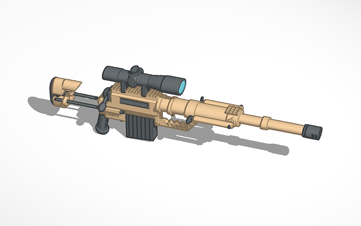 3D design Sniper Rifle - Tinkercad