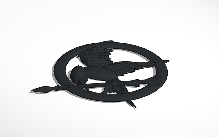3D design dope mockingjay pin - Tinkercad