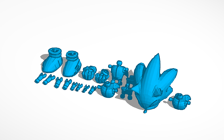 3D design 3d articulated sonic figure - Tinkercad