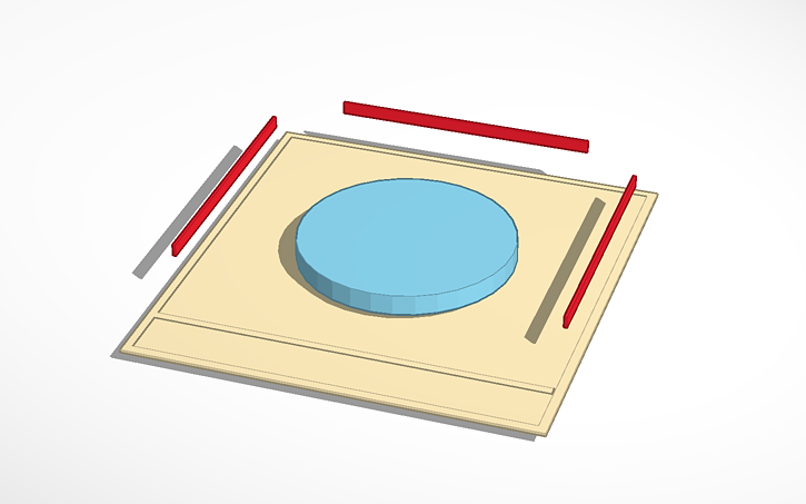 3D design Dartboard LED Frame Box - Tinkercad