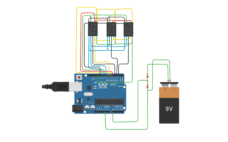Circuit design voltmeter by using Microcontroller - Tinkercad