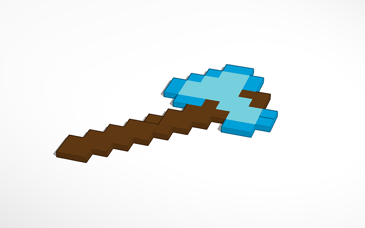 3D design minecraft axe - Tinkercad