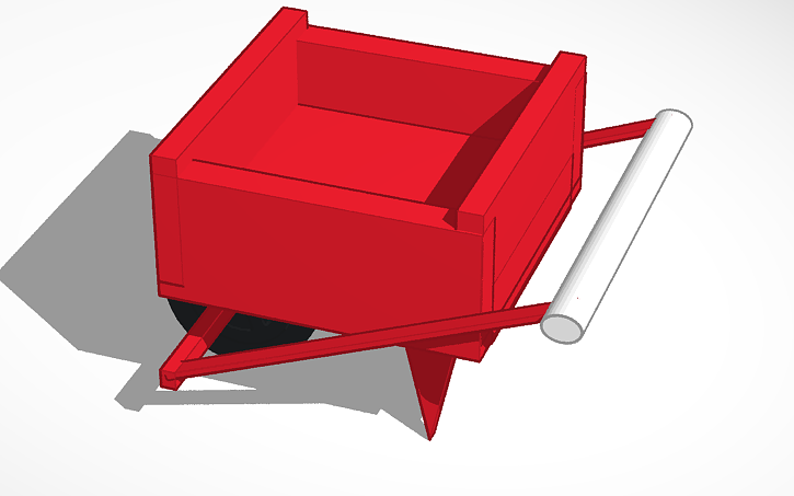 3D design A wheelbarrow made for math class, includes a circle ...