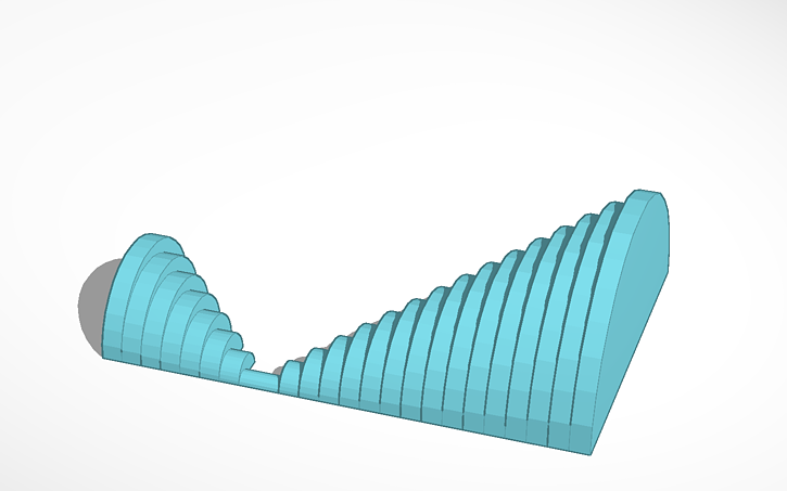 3D design Calculus Semi-Circle Cross Sections y=abs(x) - Tinkercad