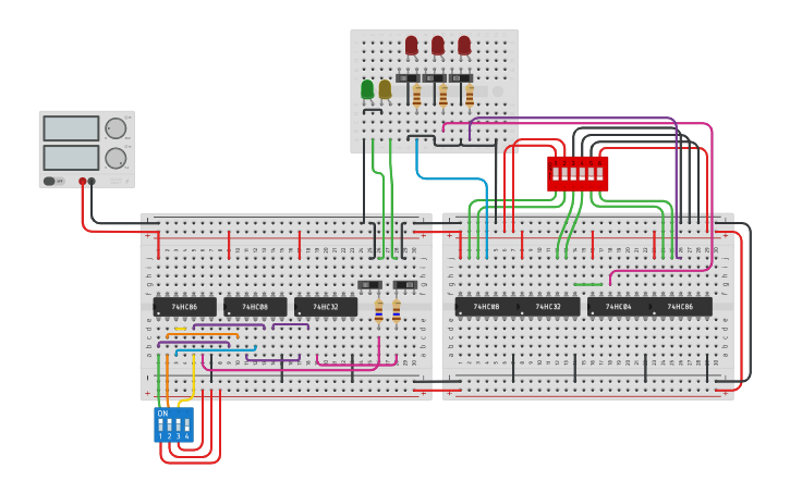 Circuit design Arithmetic Logic Unit - Tinkercad