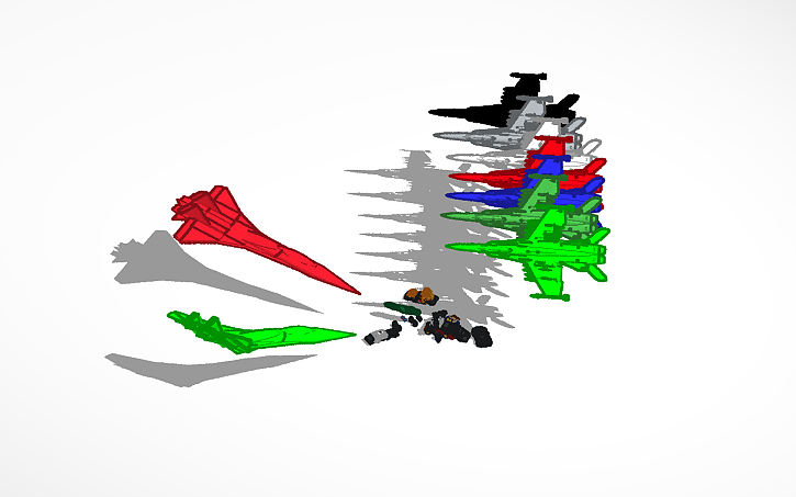 3D design jet battle - Tinkercad