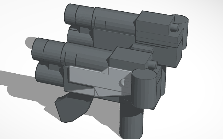 3D design Soundwave cannons (WIP) - Tinkercad