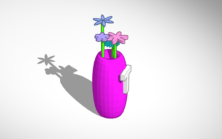 3D design flower vas project #19 - Tinkercad