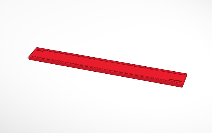 3D design Numberless Ruler - Tinkercad