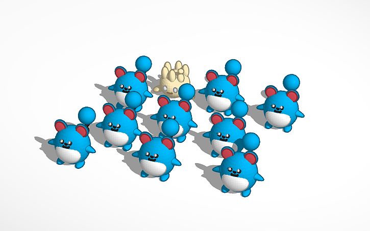 3D design Marill squad - Tinkercad