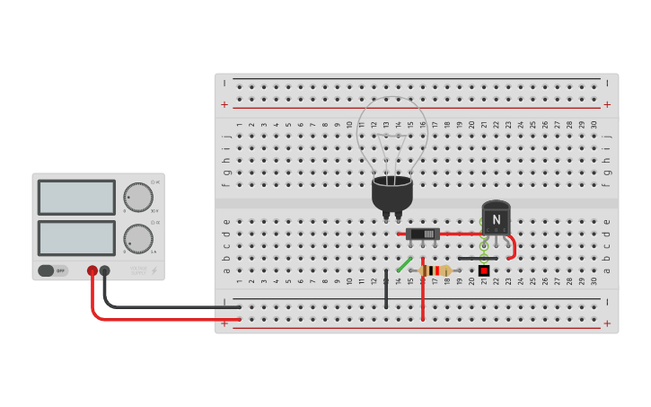 Circuit design lampada | Tinkercad
