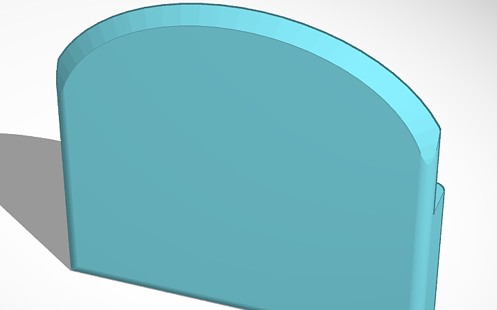 3D design Drawer railing protector end - Tinkercad