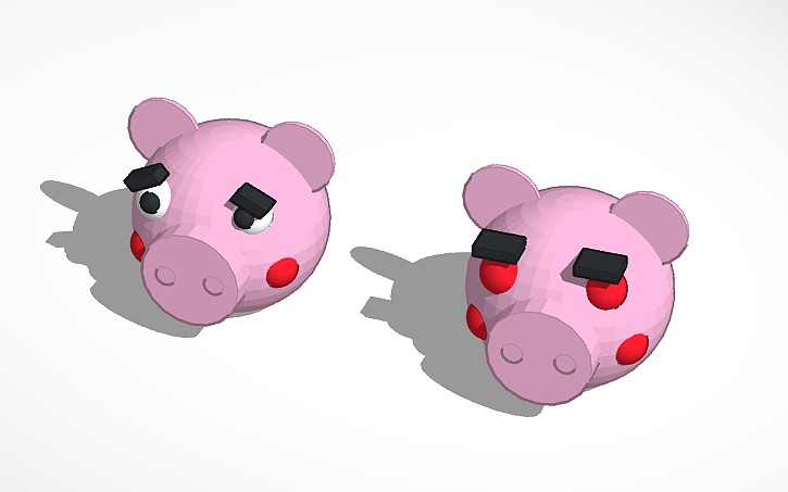 3D design Roblox George Pig Heads | Tinkercad