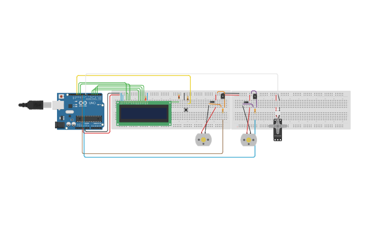 Circuit design Copy of Pantalla LCD con mensaje | Tinkercad Circuit design Copy of Pantalla LCD con mensaje | Tinkercad