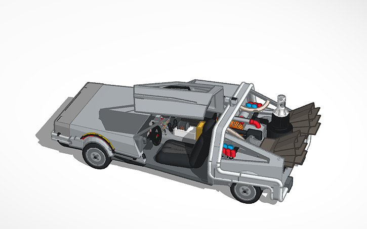 3D design BTtF delorean - Tinkercad