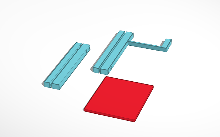 3D design support beams + boards - Tinkercad