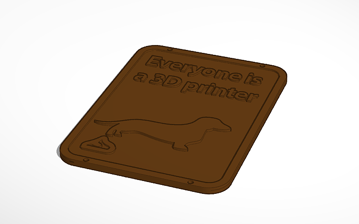 3D design Dachshund Printer - Tinkercad