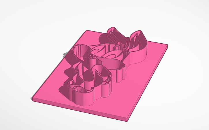 3D design Coelho Pink - Tinkercad