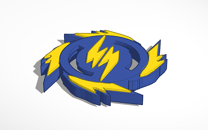 3D design Blue Lightning - Tinkercad