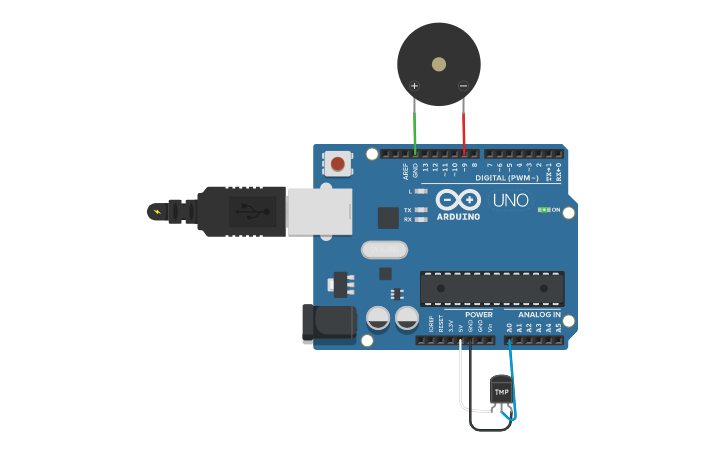 Circuit design Temp - Tinkercad