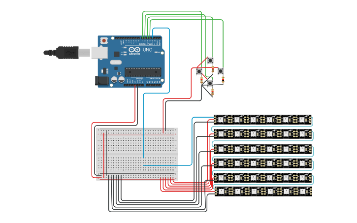 Circuit design IEEE-Snake - Tinkercad