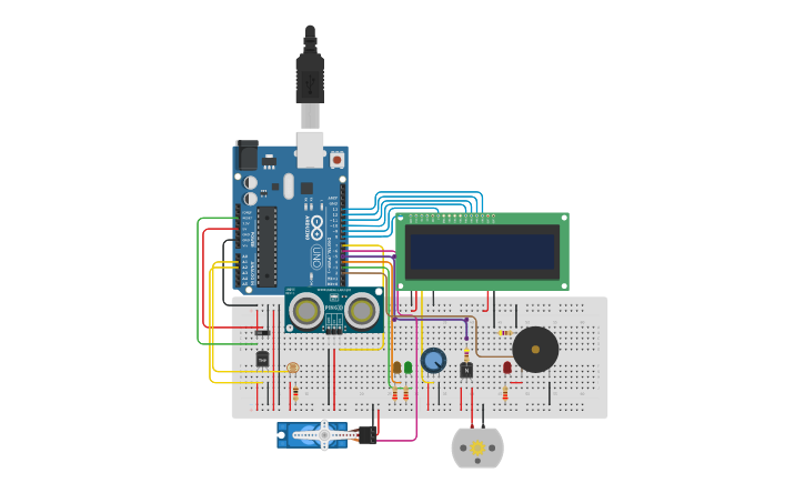 Circuit design Smart Plant Care System - Tinkercad