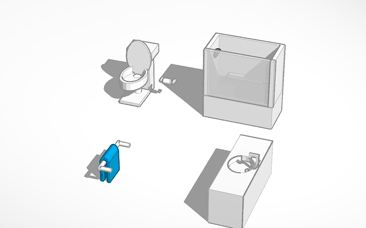 3D design bathroom tings - Tinkercad