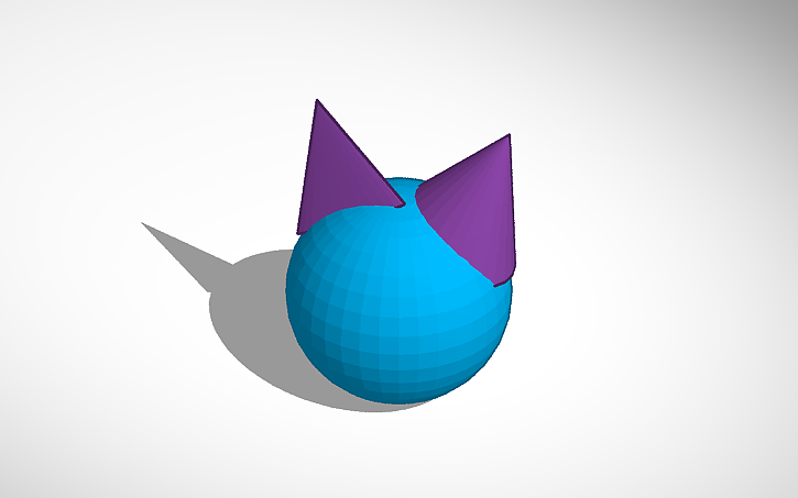 3D design cat - Tinkercad