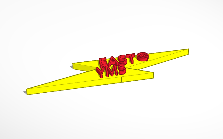 3D design Copy of lightning bolt | Tinkercad