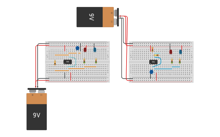 Circuit Design Police Light With 555 Tinkercad