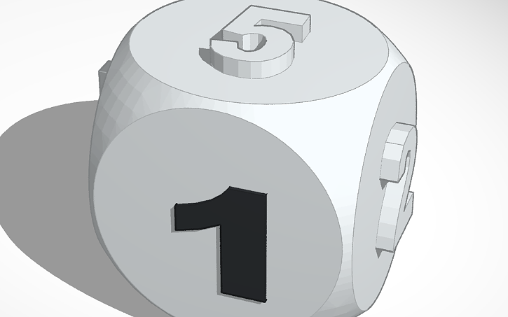 3D design dice | Tinkercad