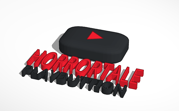 3D design My HORRORTALE PLAYBUTTON | Tinkercad